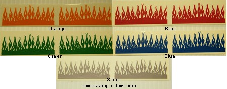 D19 * 20 * 21 * 22 * 23 Vinyl Flames for many uses | Stamp-n-Toys