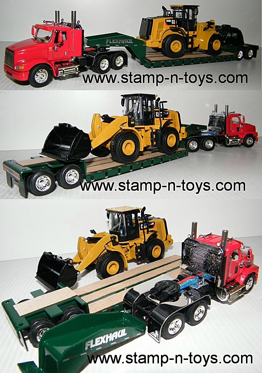 snt custom 0115 International Harvester 9100 pulling a Flexhaul Lowboy ...