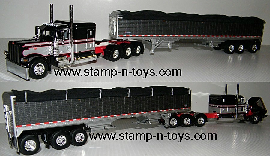 1st Gear/DCP 60-1473 Peterbilt 389 w/Wilson 50′ Grain Trailer | Stamp-n ...